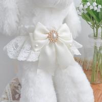 China White Lace Wedding Pet Bandana Collar for Cats Dogs for sale