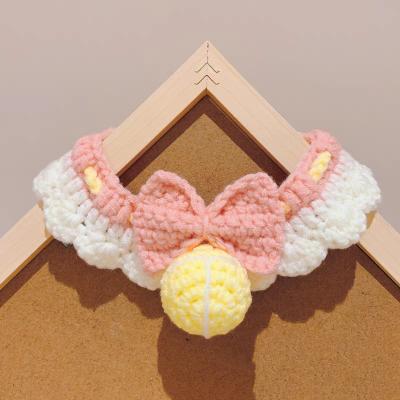 China Knitted Pet Bib Collar for Cats and Dogs - Blue Pink Yellow Red Purple for sale