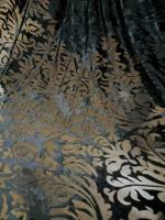 China 250GSM Velour Fabric Burnt Flower Velvet Fabric For Bags Shoes Drapery for sale