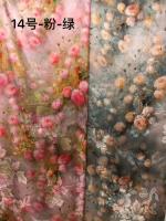 China Autumn Viscose Jacquard Plants Flowers Printed  Jacquard Cloth Material  140 - 142CM for sale