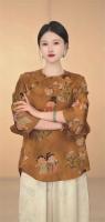 China Custom Viscose Jacquard Chinese Elemental Patterns Lightweight Printed Jacquard Fabric for sale