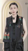 China Custom Viscose Jacquard Chinese Elemental Patterns Lightweight Printed Jacquard Fabric for sale