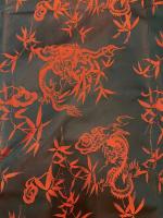 China Eco Friendly Textured Viscose Jacquard Bird Flower Jacquard Fabric Breathable For Dress for sale