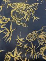 China Eco Friendly Textured Viscose Jacquard Bird Flower Jacquard Fabric Breathable For Dress for sale