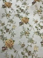 China Soft  100 Polyester Fabric Winter Roses Chenille Jacquard 148CM Fabric for sale