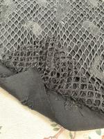 China 130CM Contemporary Textile Art 100 Polyester Microfiber Fabric With Pleating Embroidery for sale