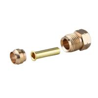 China 4 6 8 10mm Brass Grease Pipe Fittings Double Taper Clamp For Central Lubrication System for sale