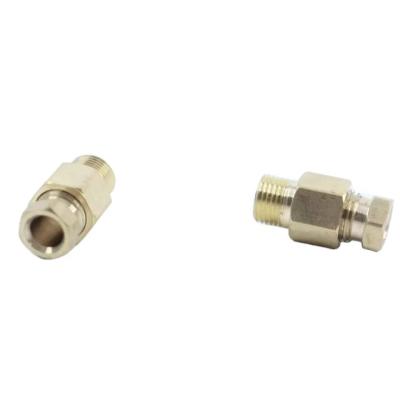 China Brass Lubricant Distributor Outlets Inlets Fitting M8 M10 Connector Pipeline Joint for sale