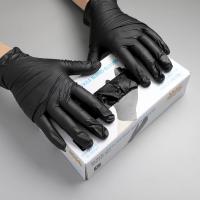 China 100pcs Black Tattoo Gloves Powder Free Disposable Nitrile Gloves for sale