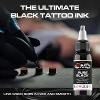 China Easy Coloring 30ML Darkest Black Tattoo Ink REACH Certified for sale