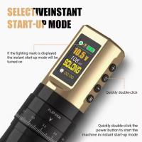 China Golden-Black New Design High Cost Performance Wireless Tattoo Machine Pen With Dual Golden Batteries for sale