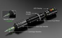 China CNC Single Charge Durable Model Stroke Adjustable Tattoo Machine Pen With 1800 MAh for Artist Use Body Art for sale