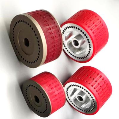 China Rubber/Steel Material Red Color Wear-Resisting Suction Wheel for Folding Machine Parts and Offset Printing Accessories for sale