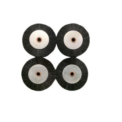 China White Color Hard Brush Wheel 60x11x6mm for Roland Printing Machine with Pig Hair/White Steel for sale