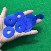 China 38x15x0.8mm Blue Color Flat Rubber Sucker for Offset Printing Machine Replacement Parts for sale