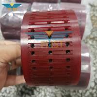 China Red Color Suction Wheel 124*70mm Polyurethane Printing Parts for Folding Machine for sale