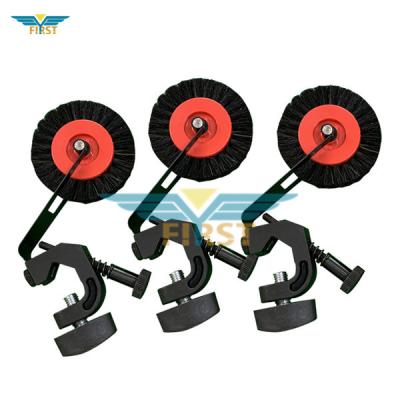 China Heidelberg Black Wheel Brush Support with Pig Hair and Iron Material for Printing Machine Parts OEM Available for sale