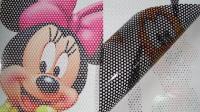 China 150 Micron PVC One-Way Vision Window Film for Wide Format Inkjet Printing - 155mm Hole Size for sale