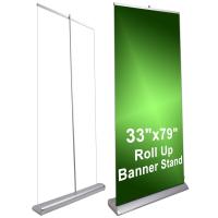 China Deluxe Retractable Banner Display Stand 85x200cm with 6.5kg Weight and Adjustable Height 34-80 Inches for sale