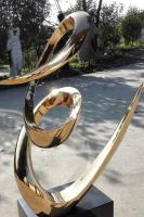 China Outdoor Garden Modern Abstract Stainless Steel Sculpture for Landscape Decoration for sale