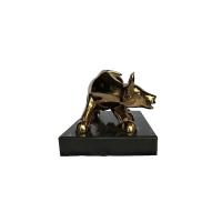 China Indoor Modern Design Gold Stainless Steel Metal Sculpture for Hotel Decoration in Europe for sale