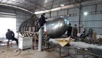 China Modern Outdoor Garden Design Abstract Growth Art Stainless Steel Sculpture with Printing for sale