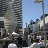 China Hand-carved Stainless Steel Abstract Sculpture for Modern Outdoor Spaces for sale