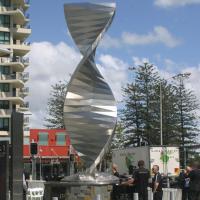 China Hand-carved Stainless Steel Abstract Sculpture for Modern Outdoor Spaces for sale