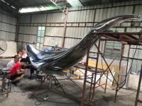 China Elegant Addition Stainless Steel Sculpture for Large Outdoor Garden Phoenix Theme for sale