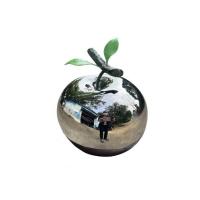 China Garden Decorative Custom Metal Art Sculpture Stainless Steel Apple Statue Custom Made for sale