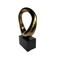 China Stainless Steel Abstract Art Installation Metal Circle Sculpture in Custom Made Size for sale