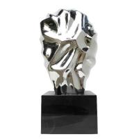 China Custom Size Modern Art Metal Stainless Steel Mirror Sculpture for Indoor Decoration for sale