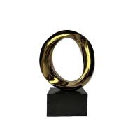China Modern art mirror stainless steel ring sculpture abstract for sale for sale