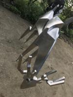 China White Color Modern Outdoor Decor Stainless Steel Mirror Custom White Abstract Metal Deer Statue for Garden for sale