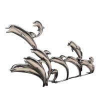 China Steel Modern Abstract Dolphin Stainless Steel Abstract Sculpture for Outdoor Decoration for sale