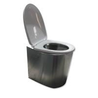 China SS 304 Railway Carriage Toilet 3000ml Stainless Steel Marine Toilet Wire Drawing for sale