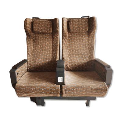 China ISO9001 Railway Carriage Train Seat 2-Seater 180° Rotatable Reclining Coach TIG Weld 1220mm for sale
