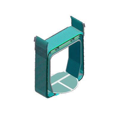 China Tram Flexible Gangway System with 800mm Gap Width and 2050mm Clear Height for Railway Vehicle Carriage Connection for sale