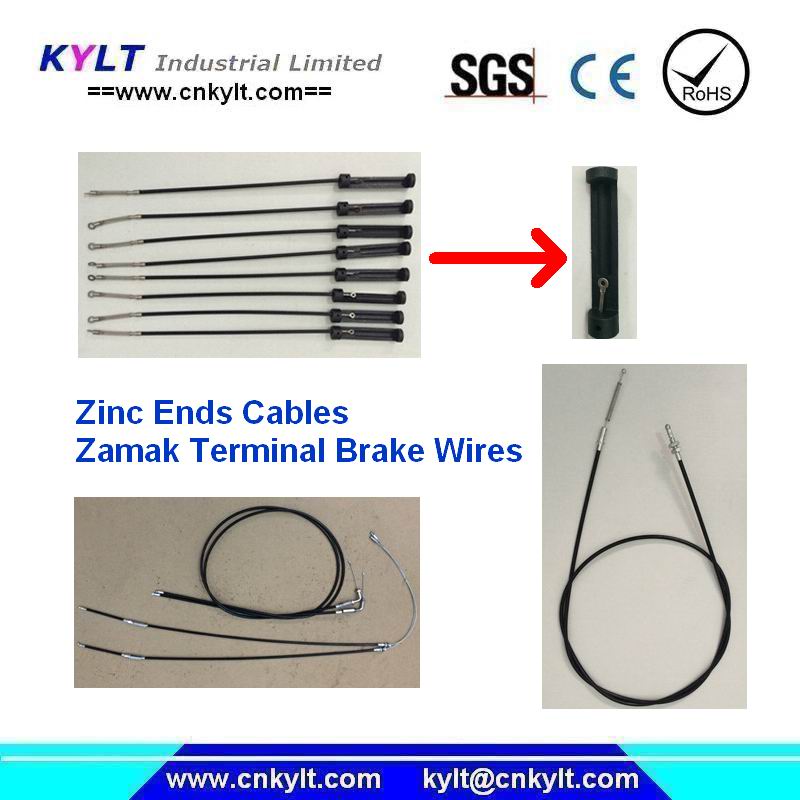 hand brake cable with zinc end wire