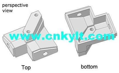 China Zamak(Zinc) , Aluminum Tubes Connector for Storage/stacking Rack(Goods shelf) for sale