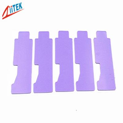 China Soft Compressible Violet 4W Thermal Gap Filler 50 Shore00 for High Speed Mass Storage Drives for sale