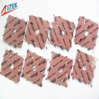 China Thermal Gap Filler Pad 6.0 W/mK Silicone Rubber 45 Shore 00 UL RoHS Garnet for sale