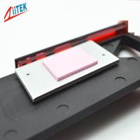 China 5W/mK Silicone Rubber Thermal Conductive Pad 45 Shore 00 for LED Heatsink Pink TIF100 for sale