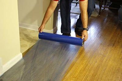 China Moisture Proof 200m 60mic Floor Protection Film for Hard Surfaces - Heat Resistant 70°C, 300% Elongation for sale