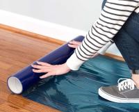 China 21-Inch Sticky Floor Protector Film - 20-150 Micron Thickness, 25-1500m Length for Hardwood Floor Protection for sale
