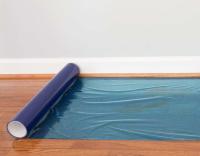 China Transparent Blue Peel Off Floor Protection Film 25-200 Microns 1600MM Width for Wood Flooring for sale