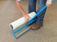 China Sticky 3mil 36 Inch Clear Sticky Carpet Protector For Building Construction for sale
