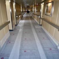 China Anti Paint Spills 24 Inch 3,4mil Self Adhesive Carpet Protector Film For Hotel Renovation for sale