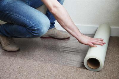 China HNHN 0.1mm Puncture Resistant Carpet Protection Film - 60 Day Durability, Self-Adhesive Surface Guard for sale