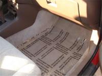 China 21 Inch x 200ft Sticky Disposable Car Floor Mat Covers with 4mil Thickness and 18MPa Tensile Strength for sale